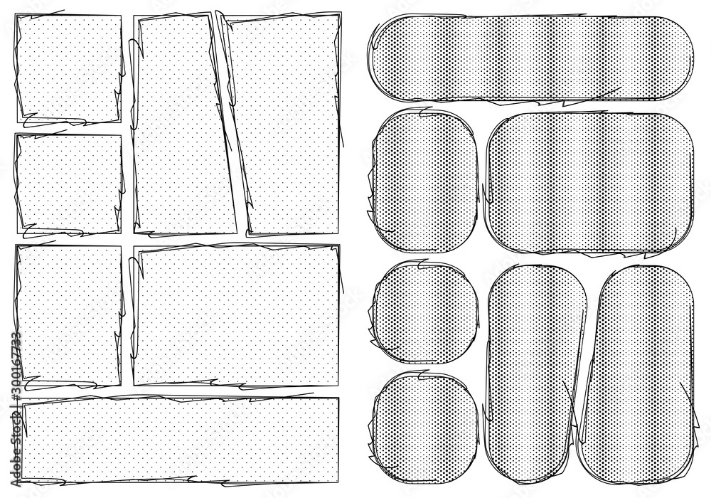 manga set storyboard layout template comic book style. A4 design of ...