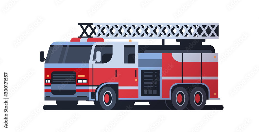 fire rescue red truck firefighting machine emergency service car ...