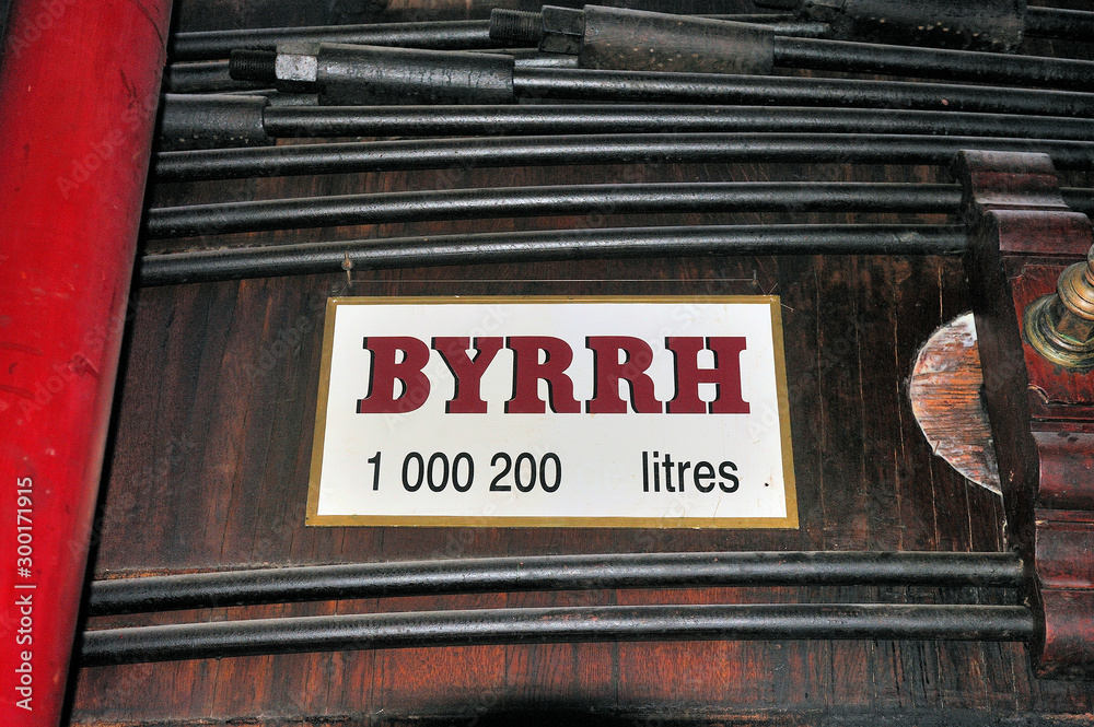 Thuir, France - September 5, 2018: The largest oak vat in the world at ...