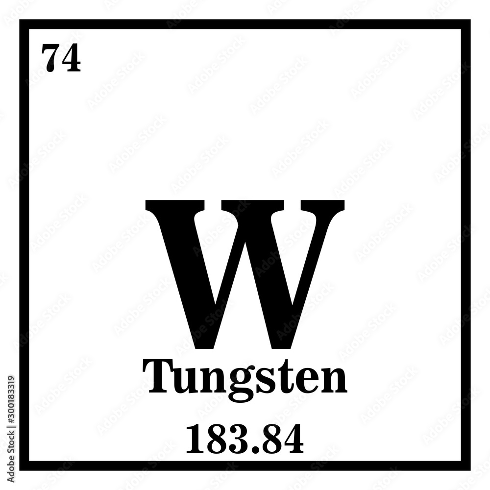Tungsten Periodic Table of the Elements Vector illustration eps 10 ...