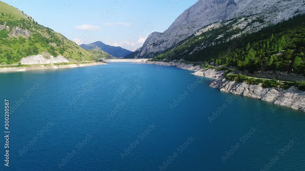 Lago Fedaia (Fedaia lake), an artificial lake and a dam near Canazei ...