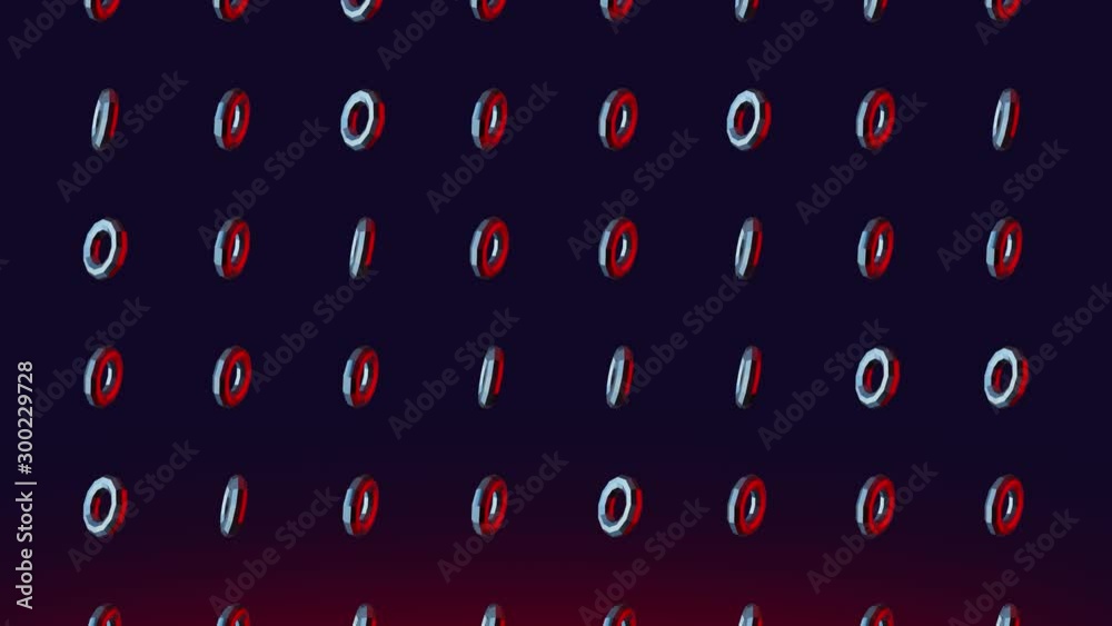 Abstract Minimal motion design animation of neon 3d geometric object ...