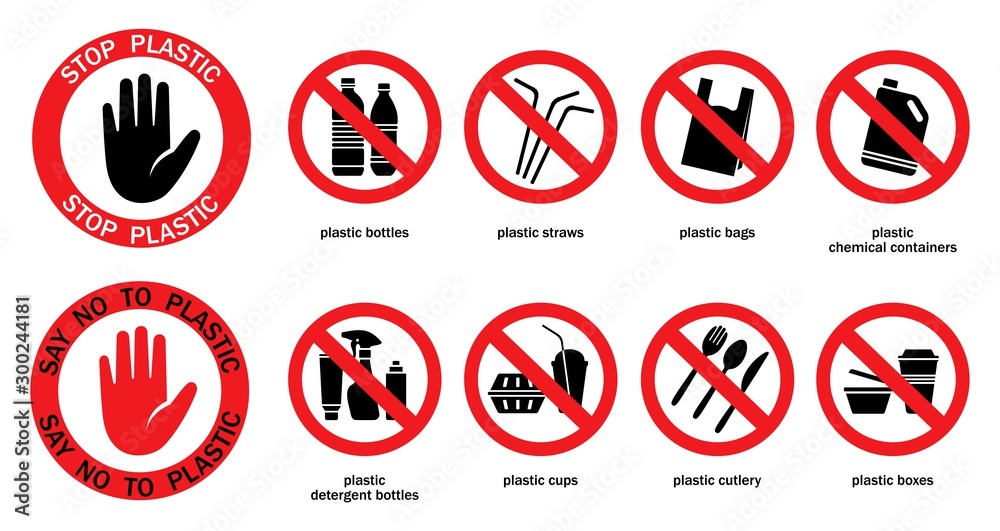 Say no to plastic. Stop plastic. Stop using single use plastic bags ...