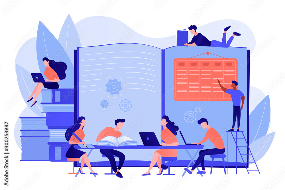 Preparing test together. Learning and studying with friends. Effective ...