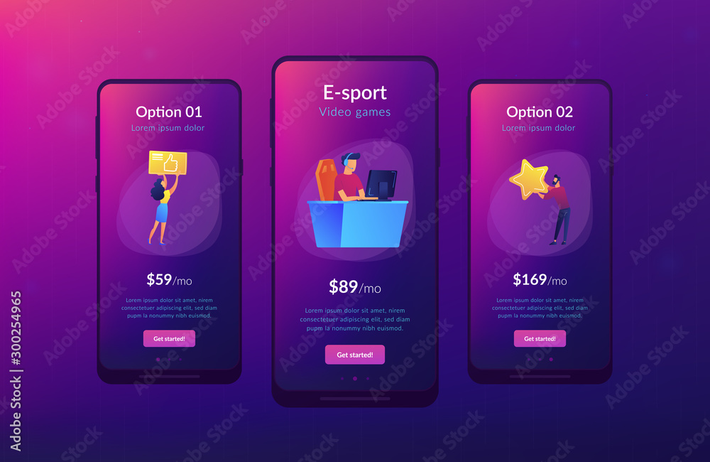 Professional e-sport player at desk playing video game and getting ...