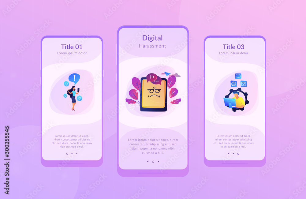 Internet troll quarreling and upsetting user online and tablet with ...