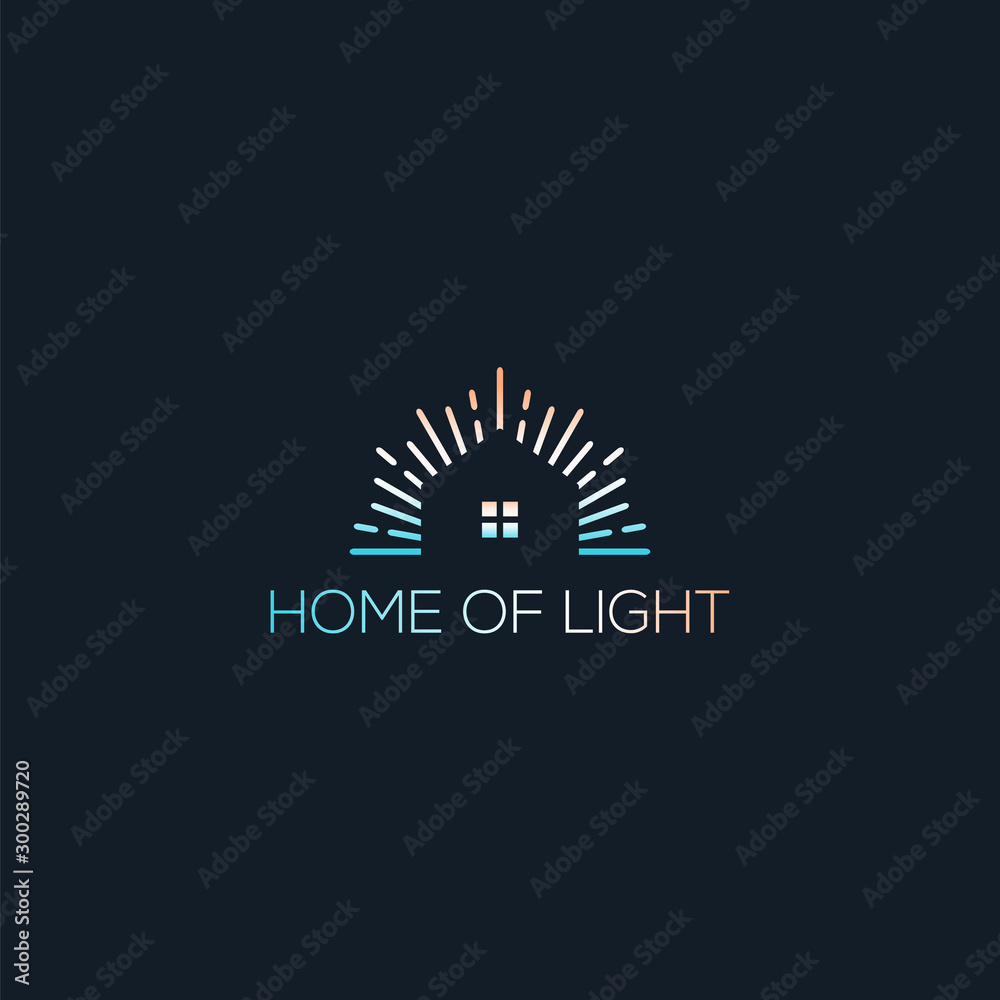 home of light logo line Stock Vector | Adobe Stock