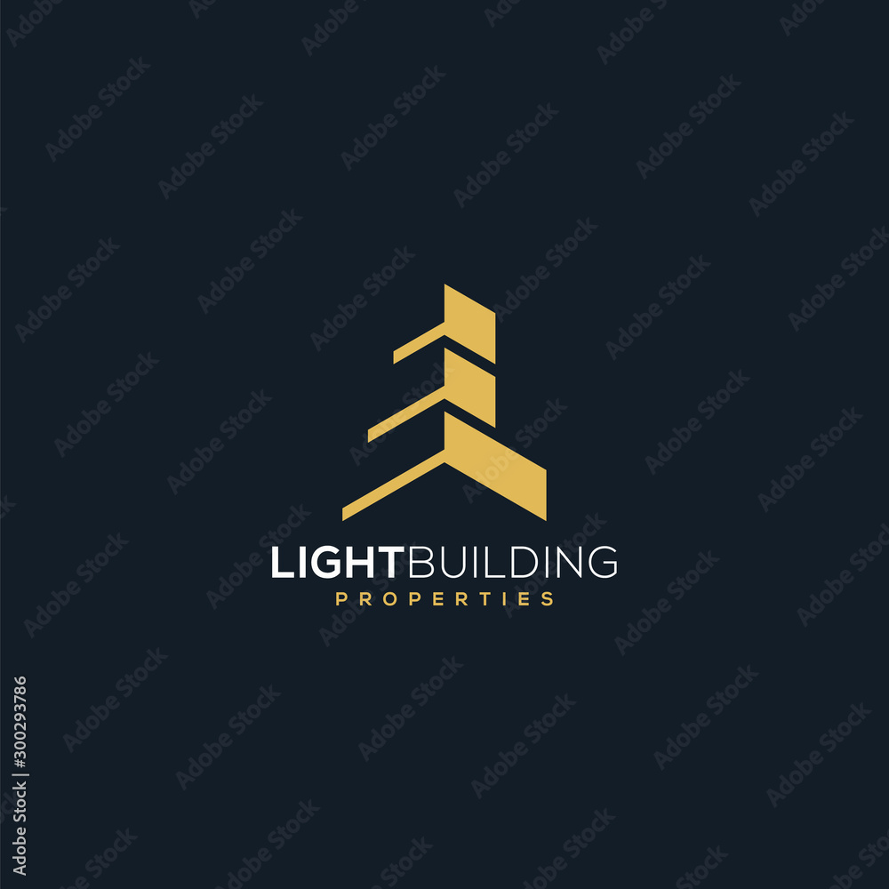 L building logo flat monogram Stock Vector | Adobe Stock