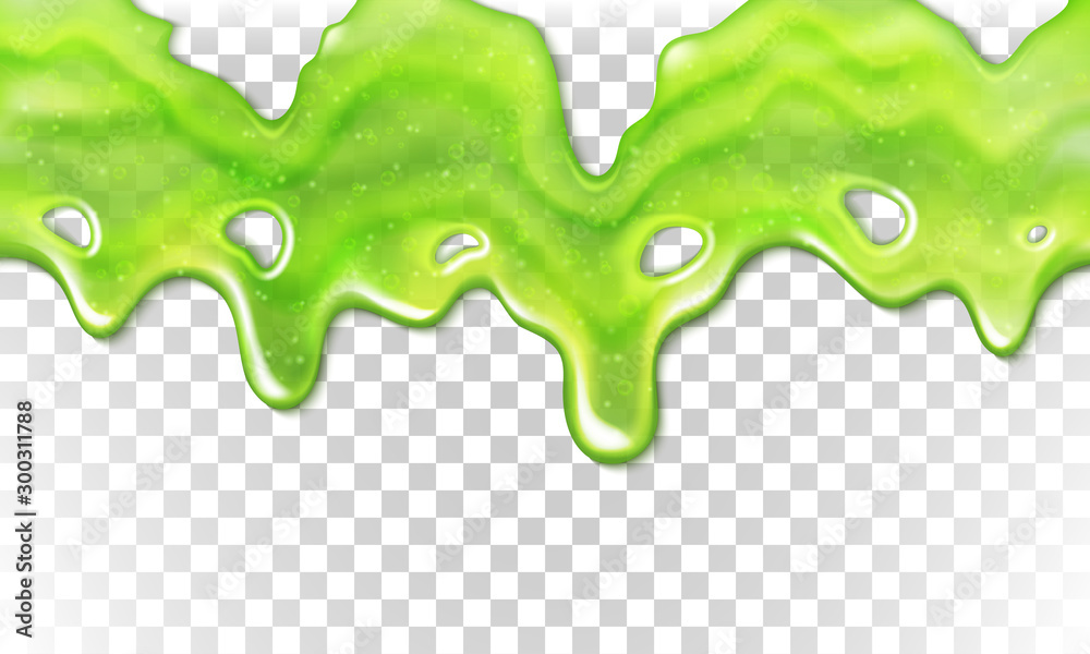 Realistic transparent green slime blobs isolated on transparent ...