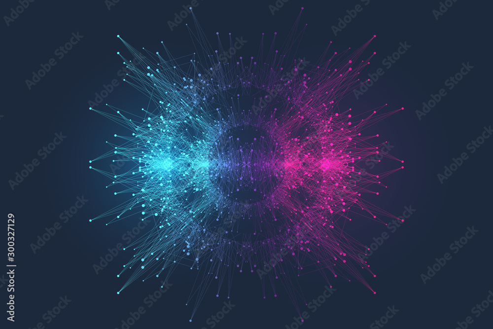 Vetor de Quantum computer technology concept. Deep learning artificial ...