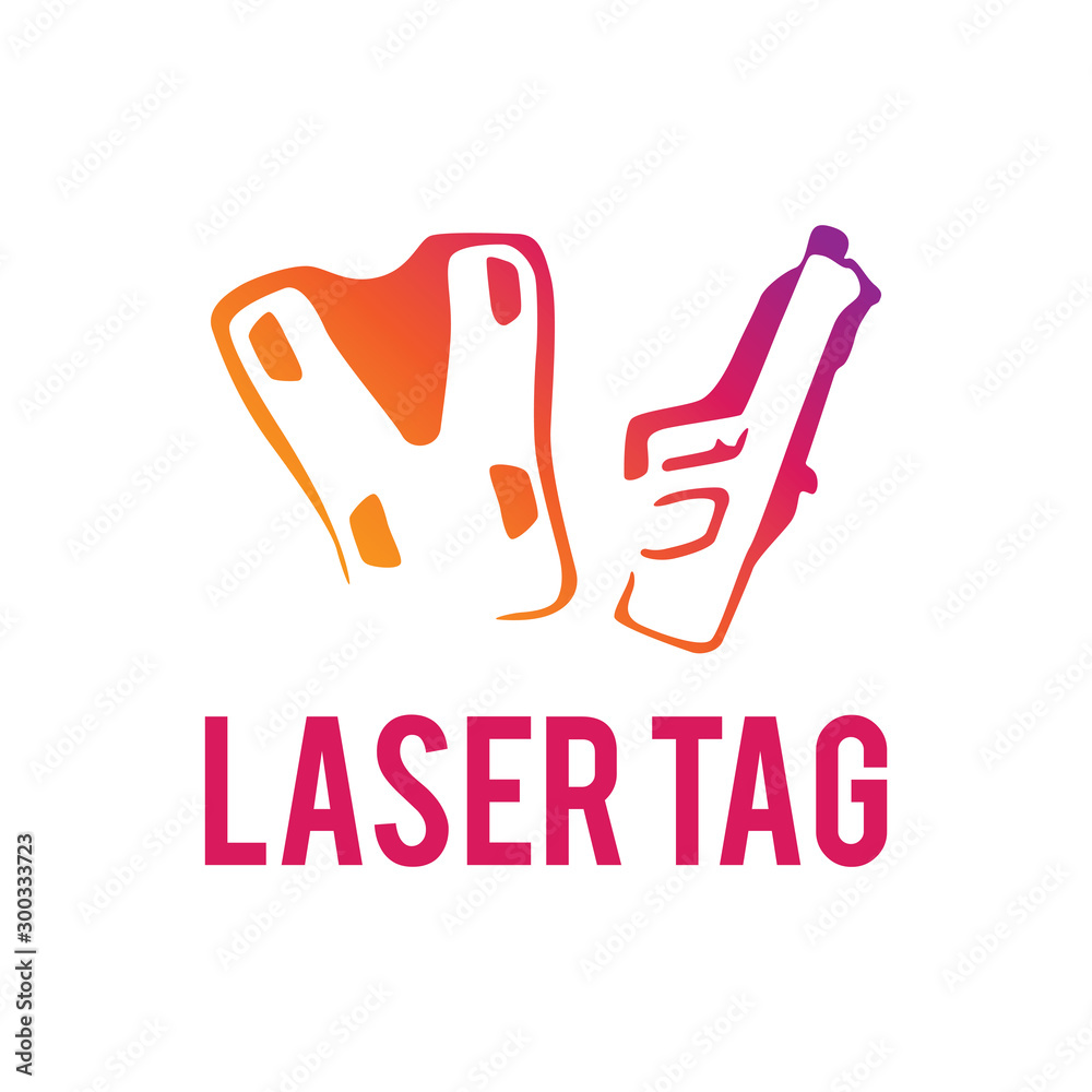 vector logo for laser tag and airsoft Stock Vector | Adobe Stock