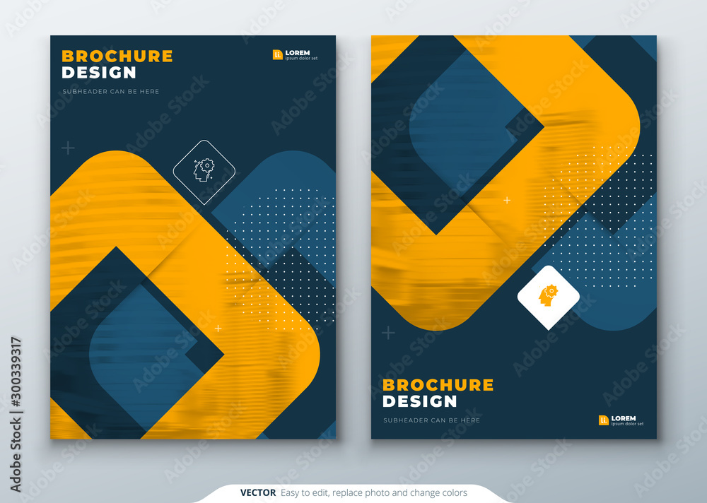 Dark Orange Brochure Design. A4 Cover Template for Brochure, Report ...