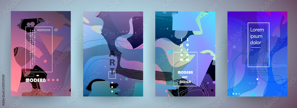Liquid color background design. A4 format. Futuristic design posters ...