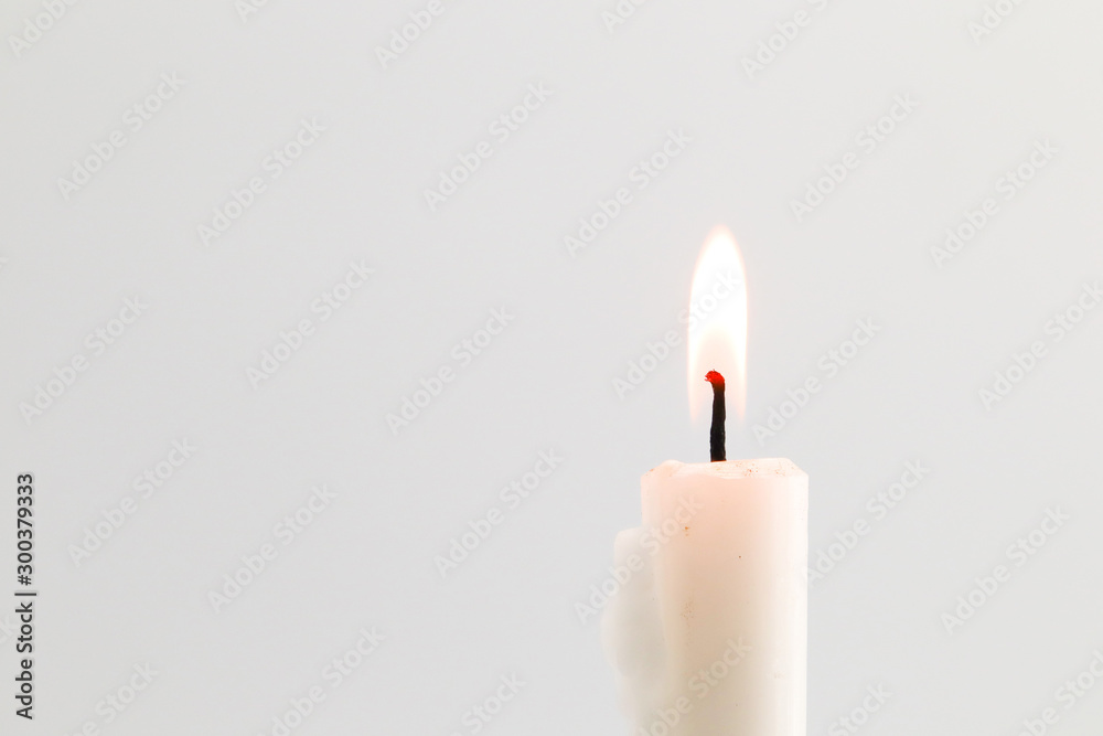 white candle flame on black background Stock Photo | Adobe Stock
