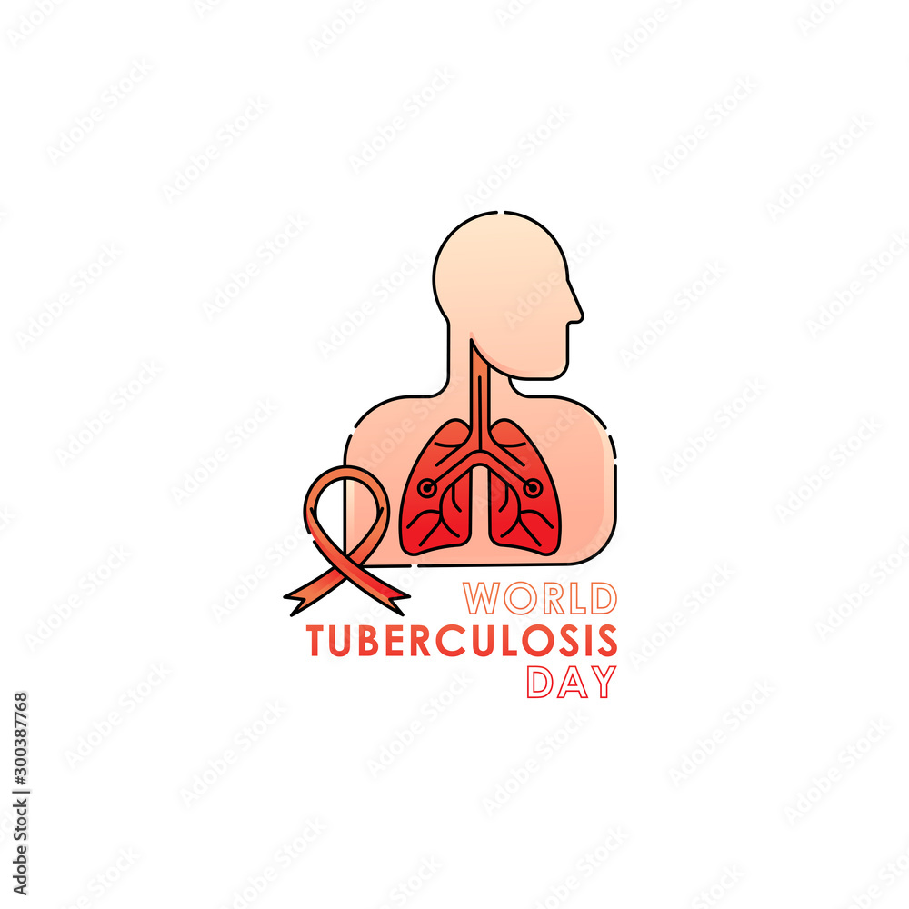 World Tuberculosis Day - Vector logo poster banner illustration of ...