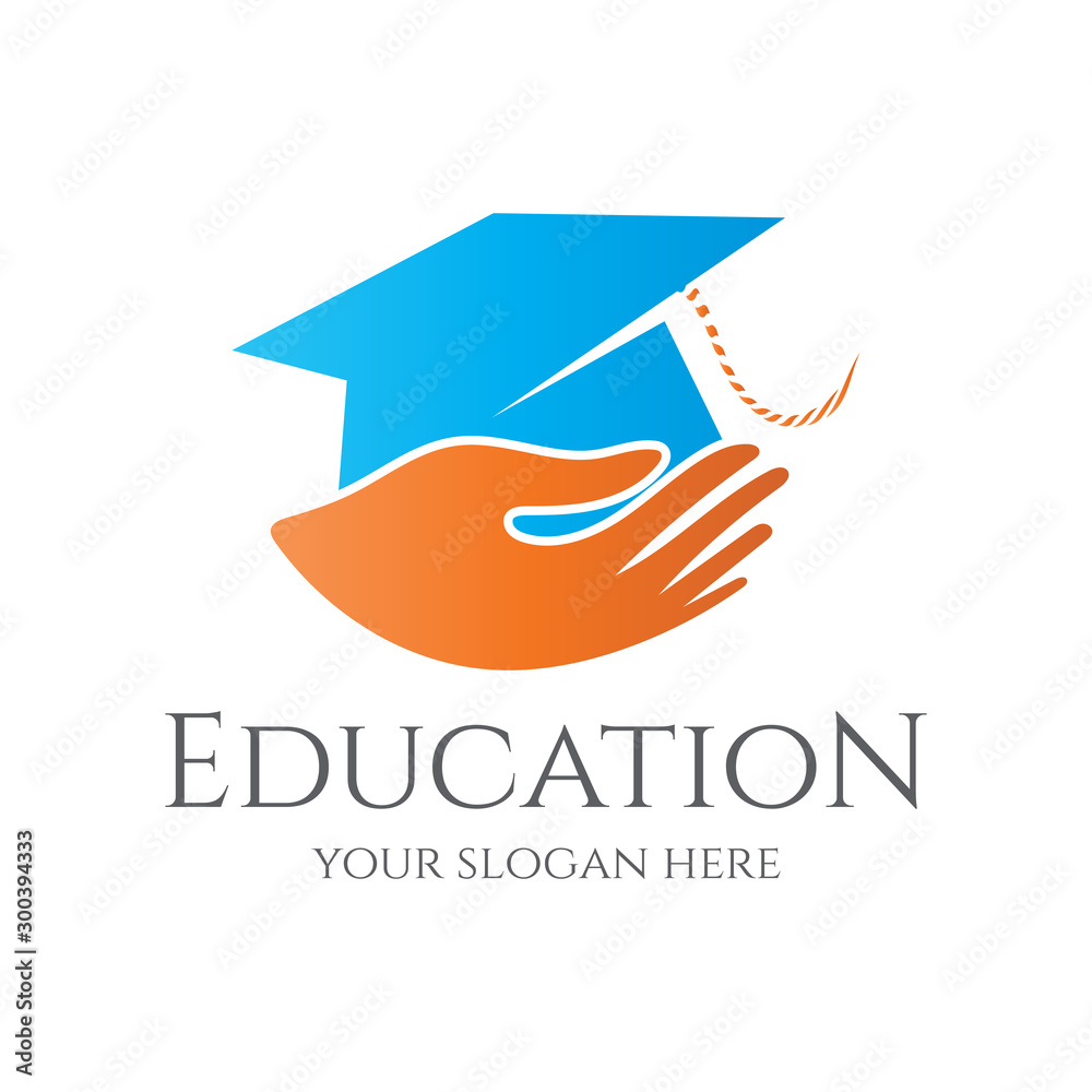 Children's educational logos or icons, a symbol of a child achieving ...