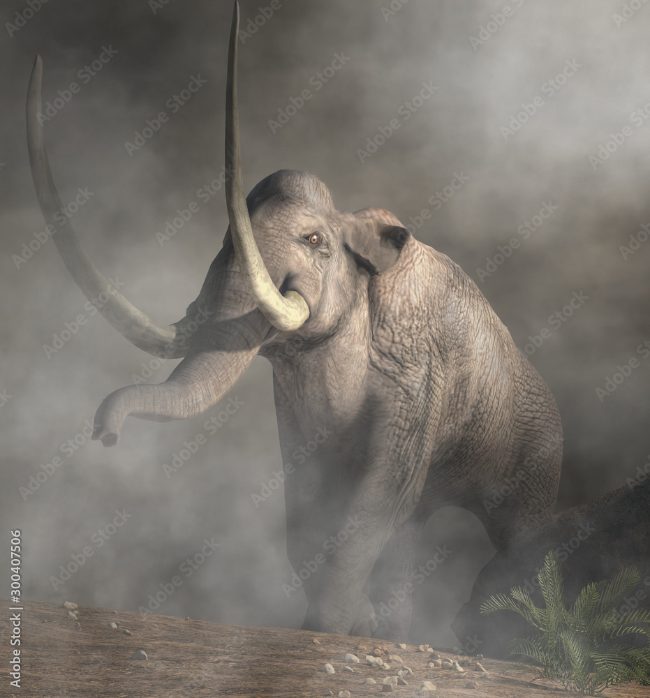 The Columbian Mammoth is an extinct animal that inhabited warmer ...