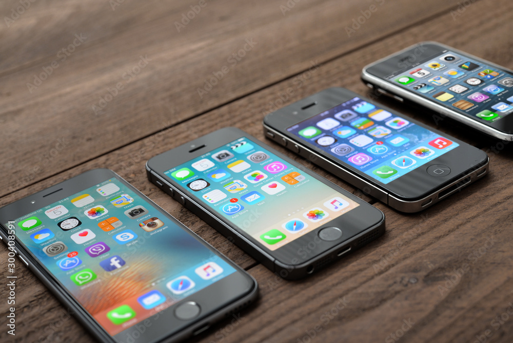 Evolution of Apple iPhone Stock Photo | Adobe Stock