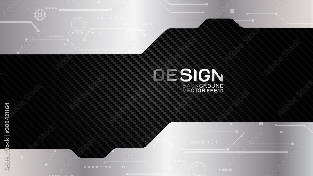 Vector design trendy and technology background concept. Metal frame ...