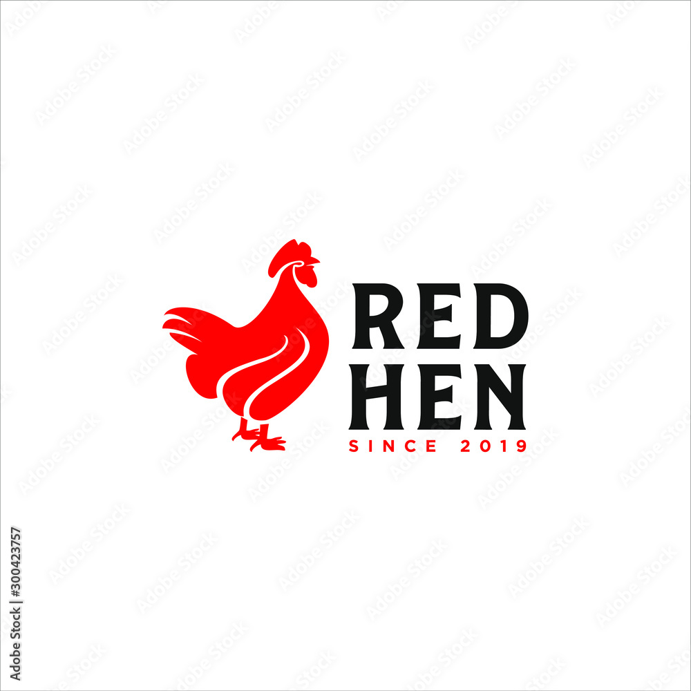red hen logo and vector image Stock Vector | Adobe Stock