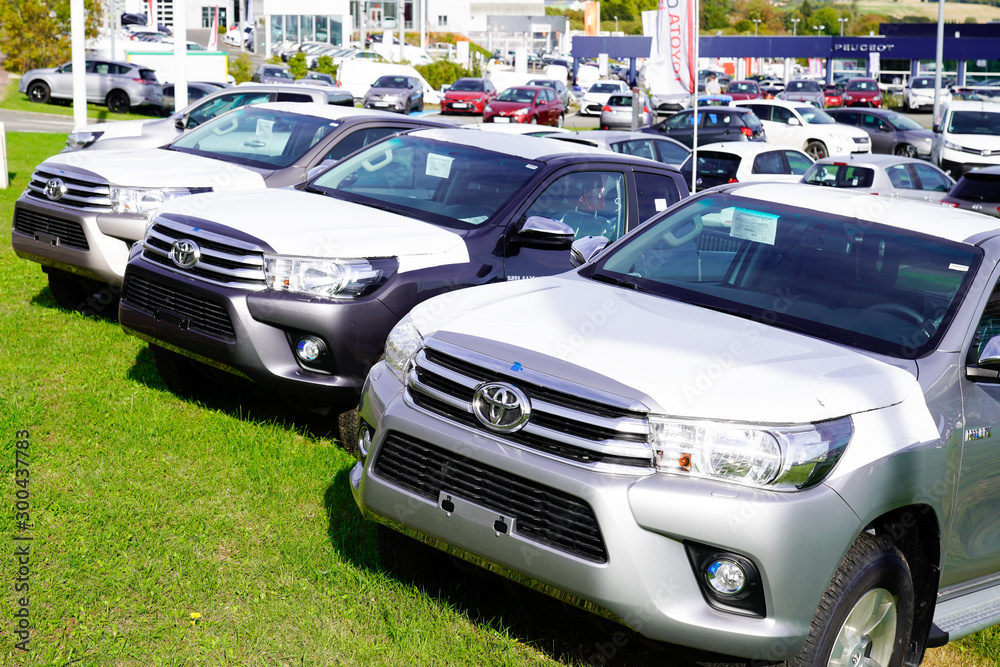 toyota pickup truck l200 car store dealership parked new modern Stock ...