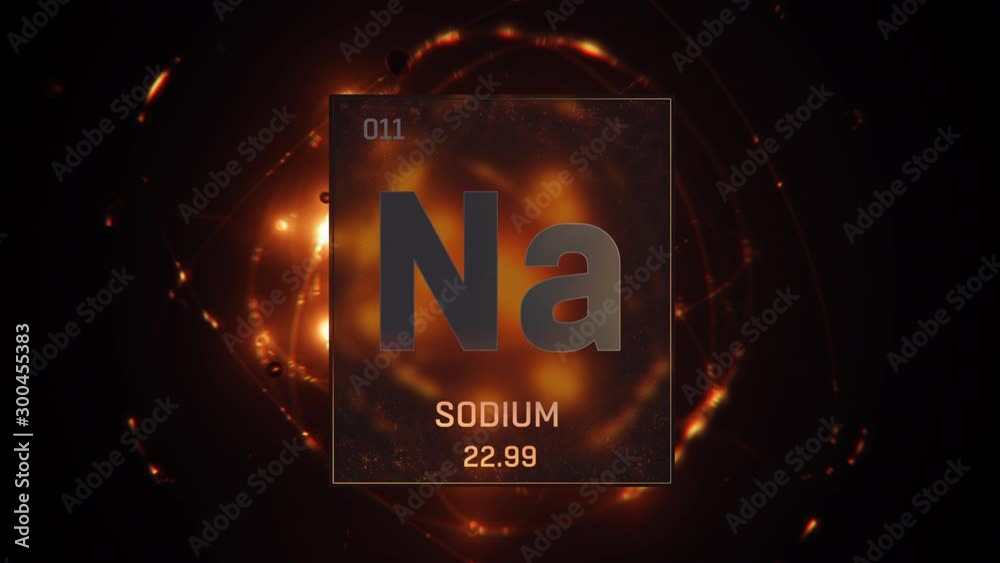 Vidéo Stock Sodium as Element 11 of the Periodic Table. Seamlessly ...