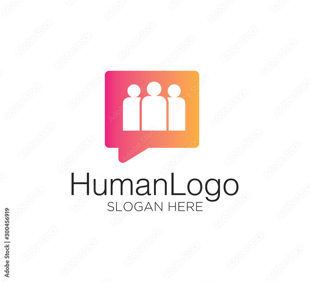 people human logo design concept Stock Vector | Adobe Stock