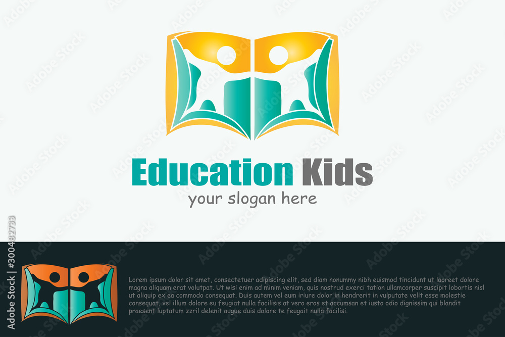 Vektorová grafika „Children's education logos, educational icons ...