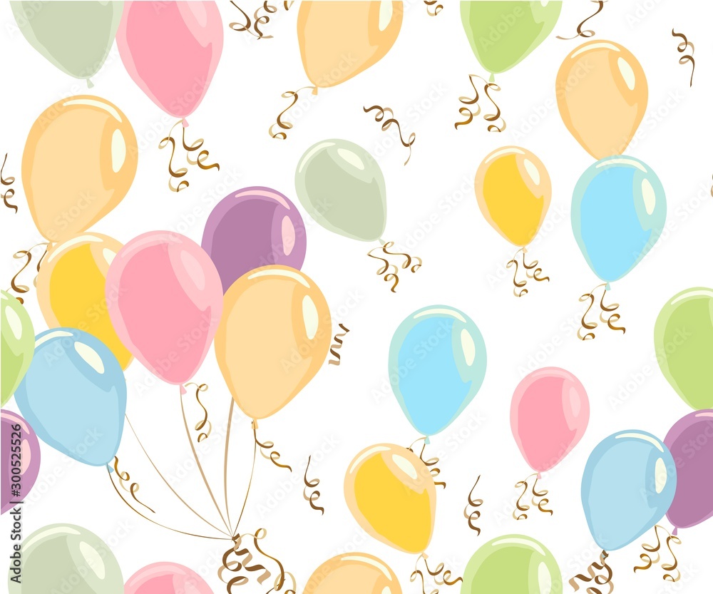 Lovely hand drawn pastel balls vector pattern. Happy pastel color ...