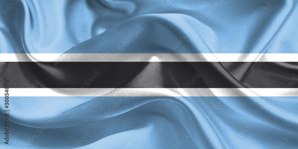 Bostwana Flag. Flag of Bostwana. Waving Flags. 3D Realistic Background ...