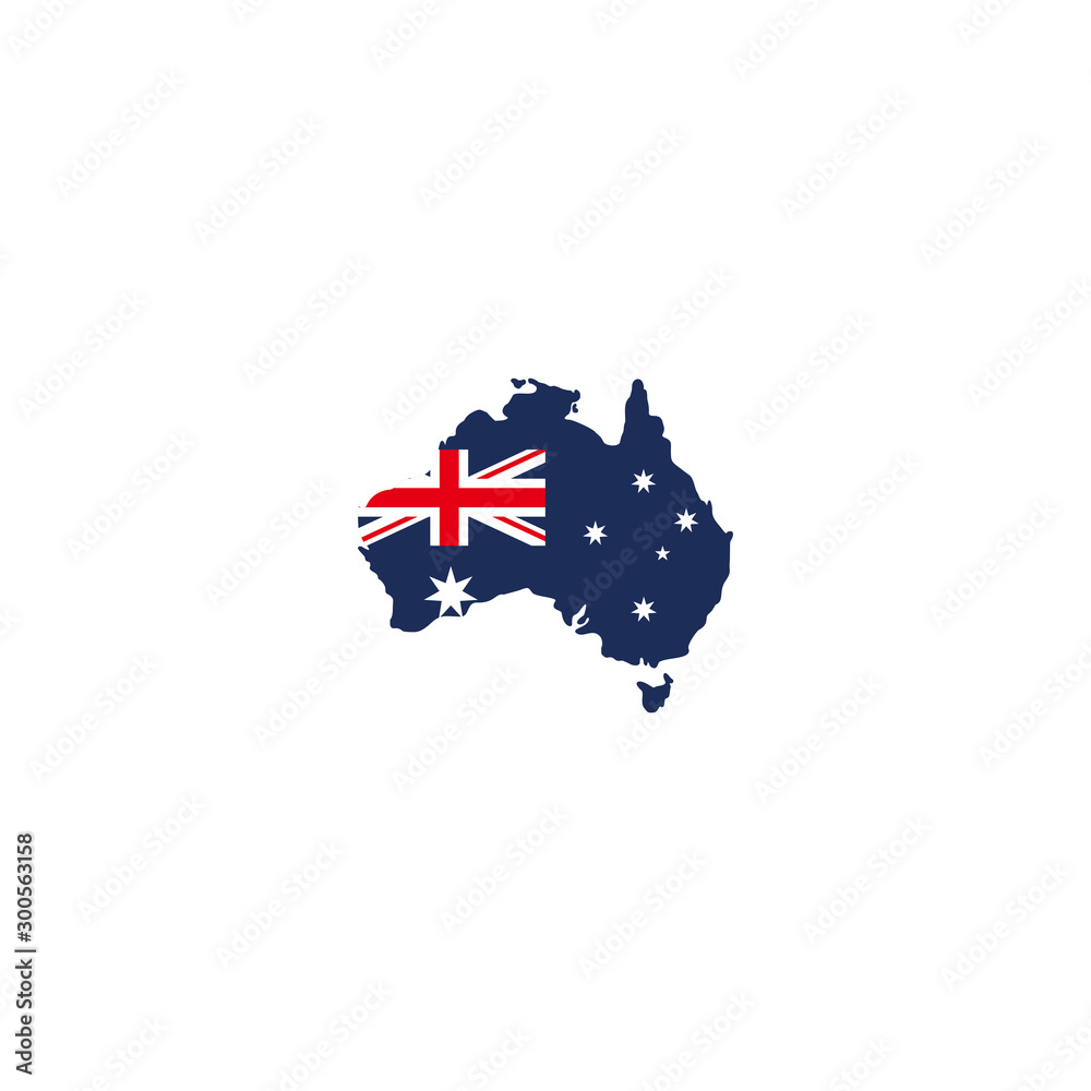 map of Australia Flag country map of australia day australia vector ...