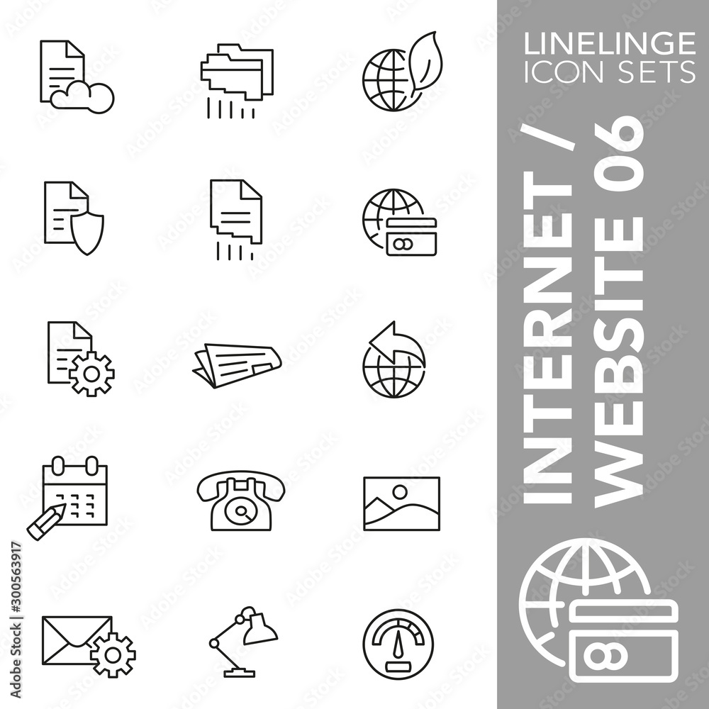 Thin line Icon set of Internet and Website 06. Linelinge are the best ...
