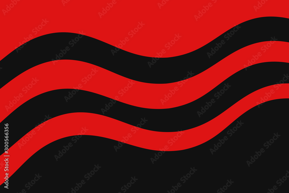 Abstract vector red and black background with curved lines. Pattern ...