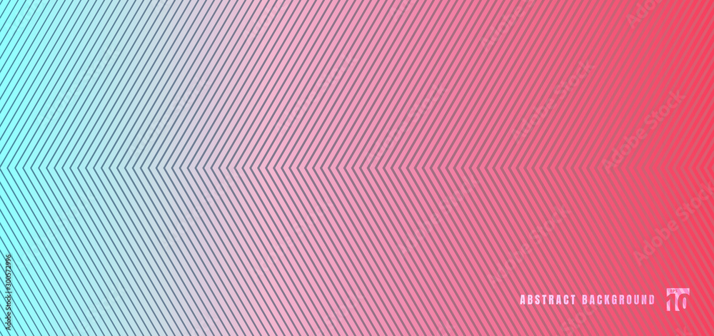 Abstract blue and pink gradient background with diagonal lines pattern ...