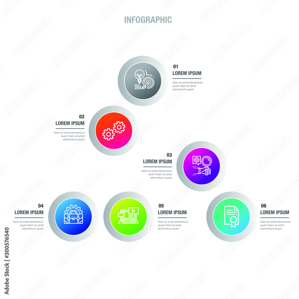 Abstract infographics icon options template. Vector illustration. Can ...