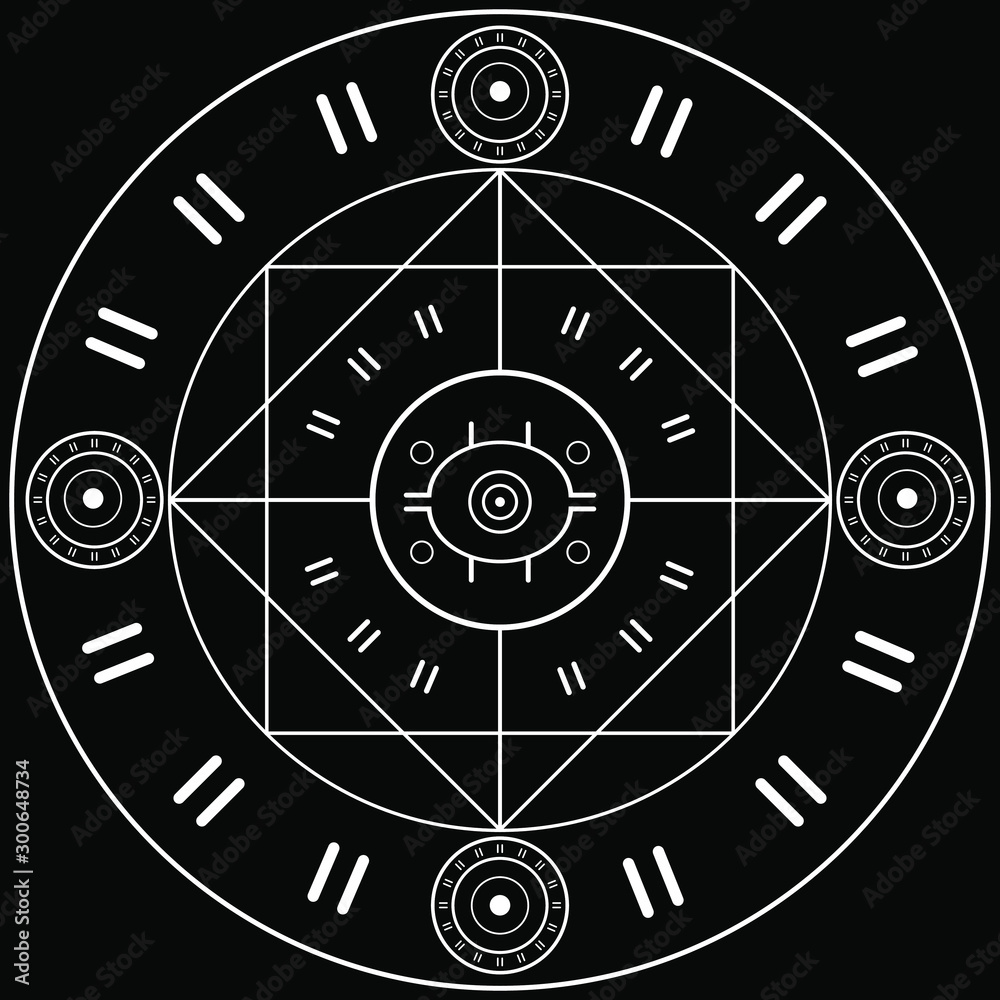 Magic circle Sign suitable for skill effect texture in game development, Vector EPS.10 Stock ...