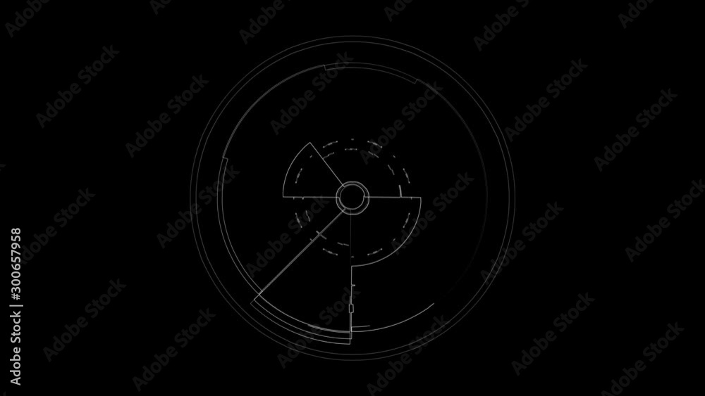 Circle HUD stock video created from animated circuit lines and elements ...