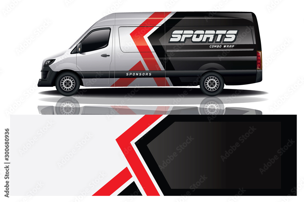 Van car Wrap design for company Stock Vector | Adobe Stock