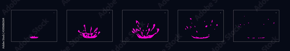 poison drop splash special effect animation. poison burst frames for ...