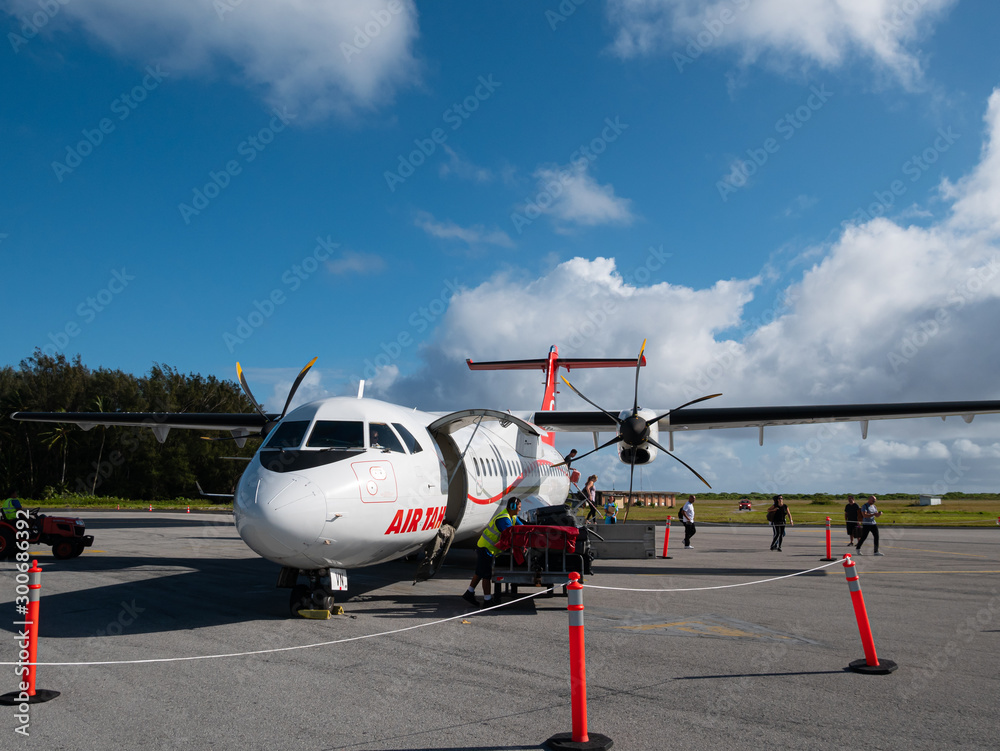 Stockfoto BORA BORA, FRENCH POLYNESIA - September 3, 2018 - View of an ...
