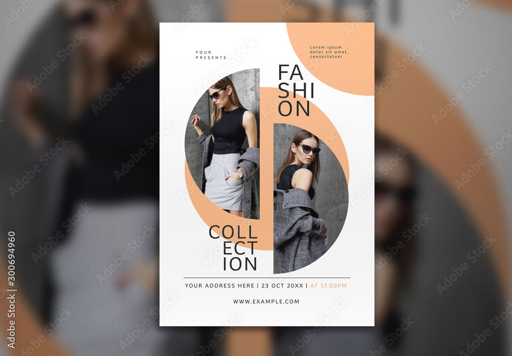 Fashion Collection Flyer Layout Stock Template | Adobe Stock