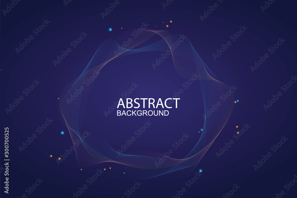 Modern vector illustration with a deformed circle shape of the ...