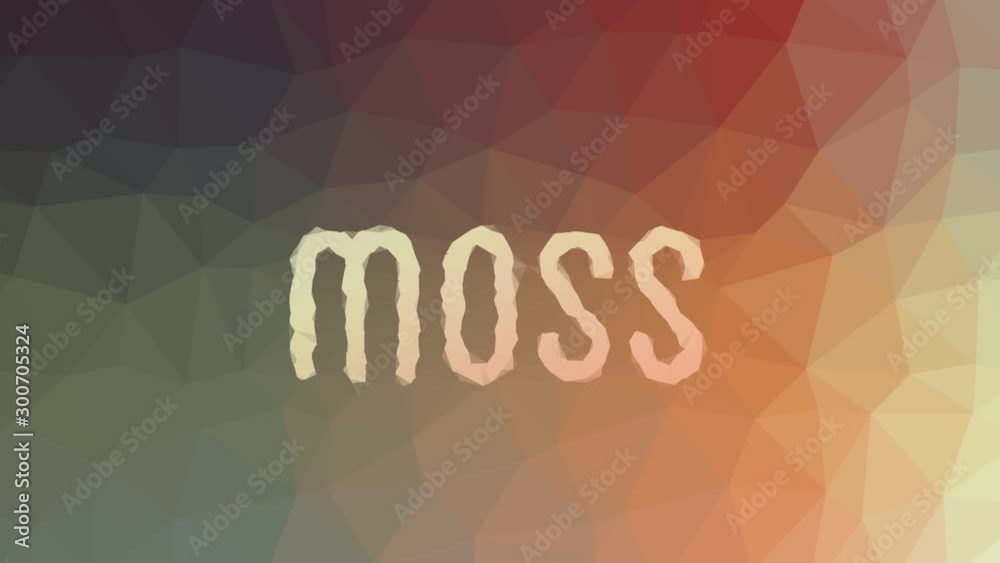 Moss dissolving modern tessellated looping animated polygons vídeo de ...