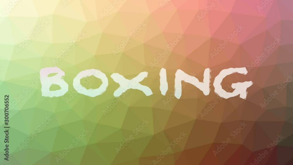 Boxing dissolving strange tessellated looping animated triangles Stock ...