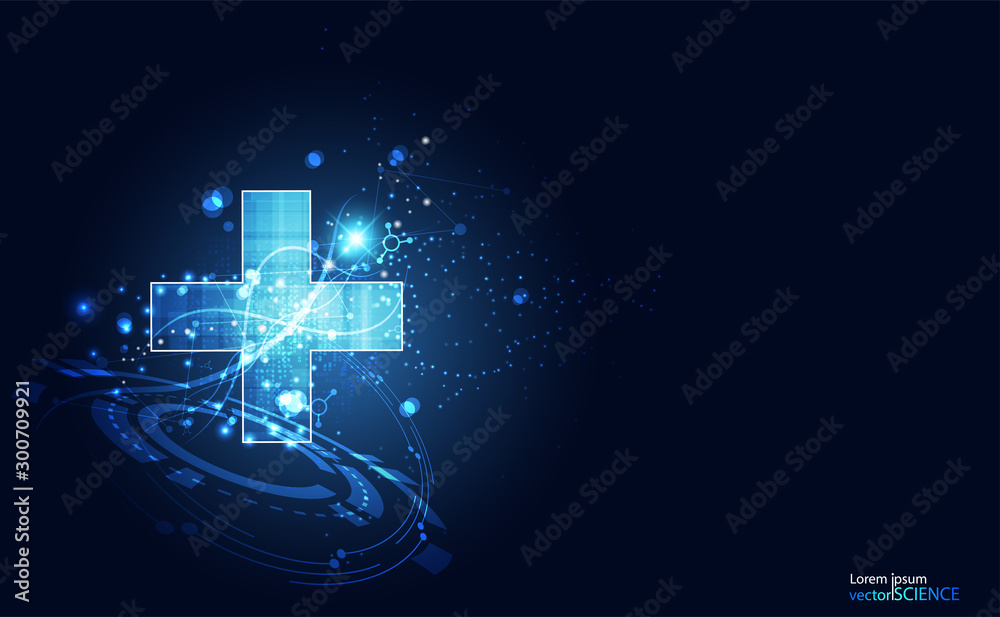 Blue abstract image with modern futuristic science background That is ...