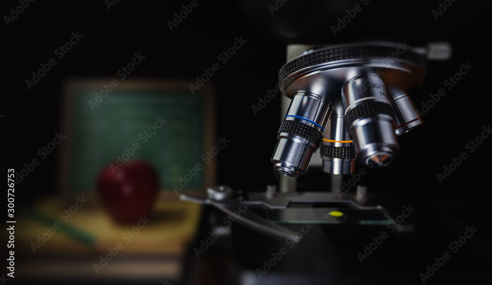 Laboratory microscope for scientific research. Microscope is used for ...