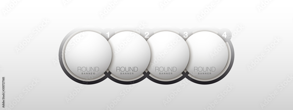 4 components chart make up something. Modern business circle ...