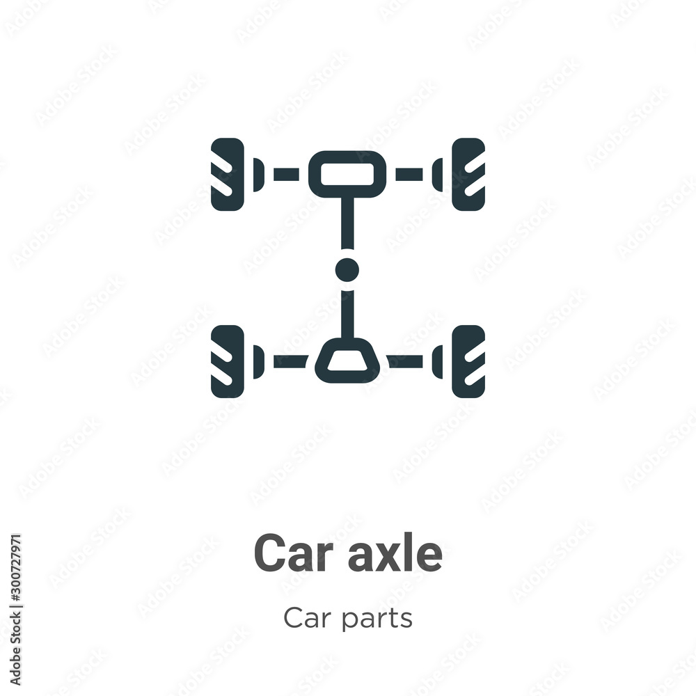 Vecteur Stock Car axle vector icon on white background. Flat vector car ...