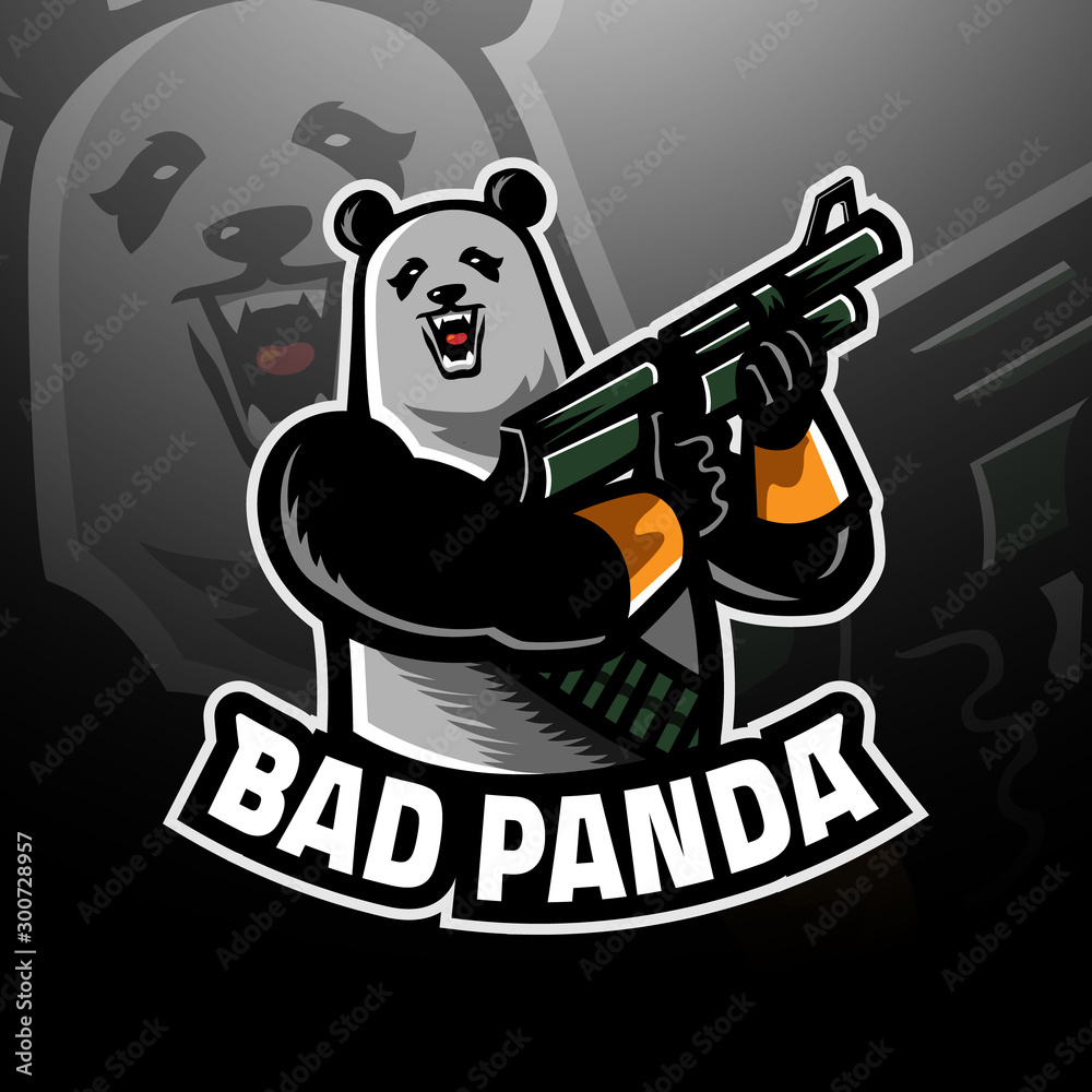 Panda With Machine Gun