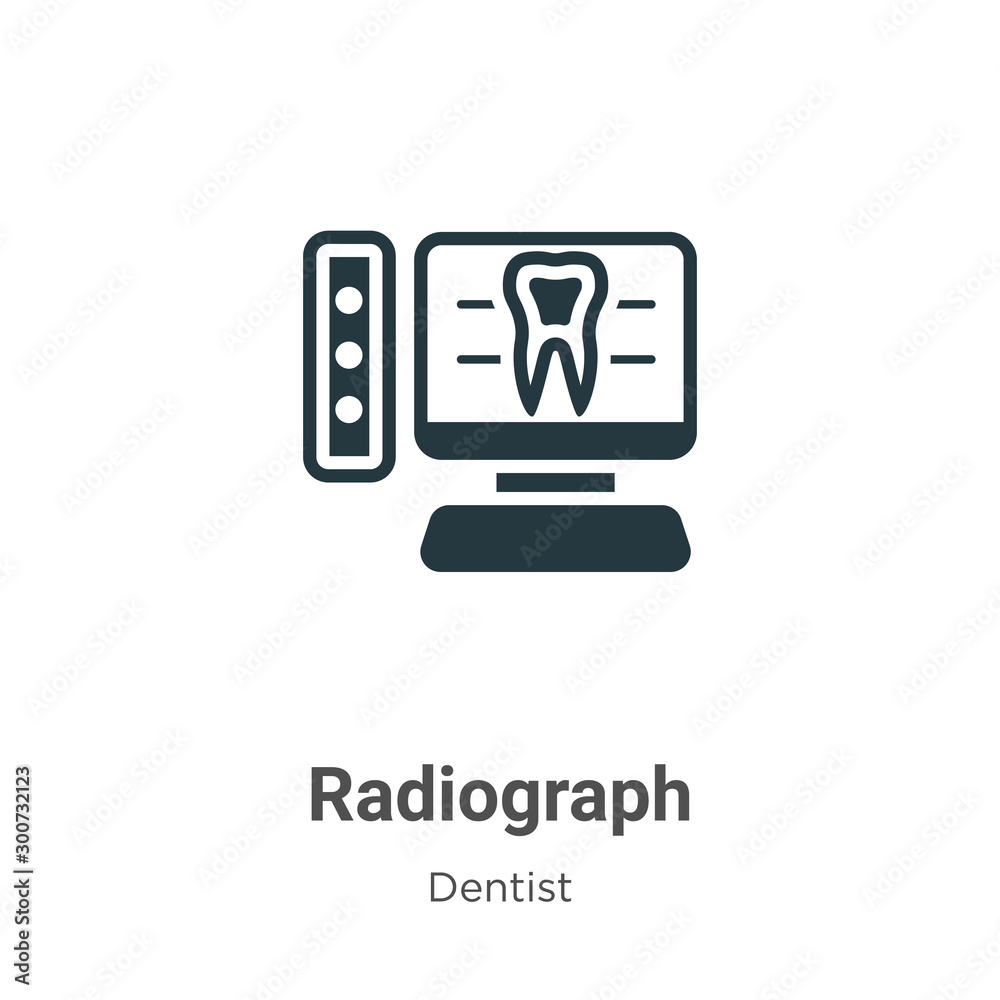 Radiograph vector icon on white background. Flat vector radiograph icon ...